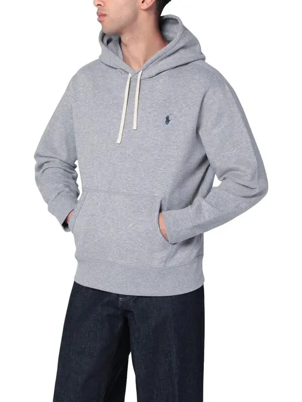 Ralph Lauren Brushed Cotton-blend Hoodie - Grey