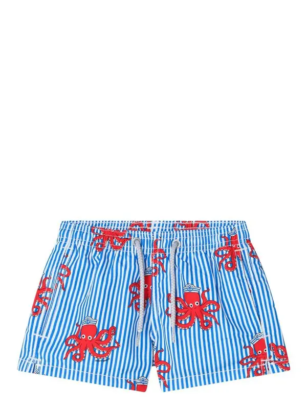 MC2 SAINT BARTH Jean Swimsuit With Octopuses - Multicolor
