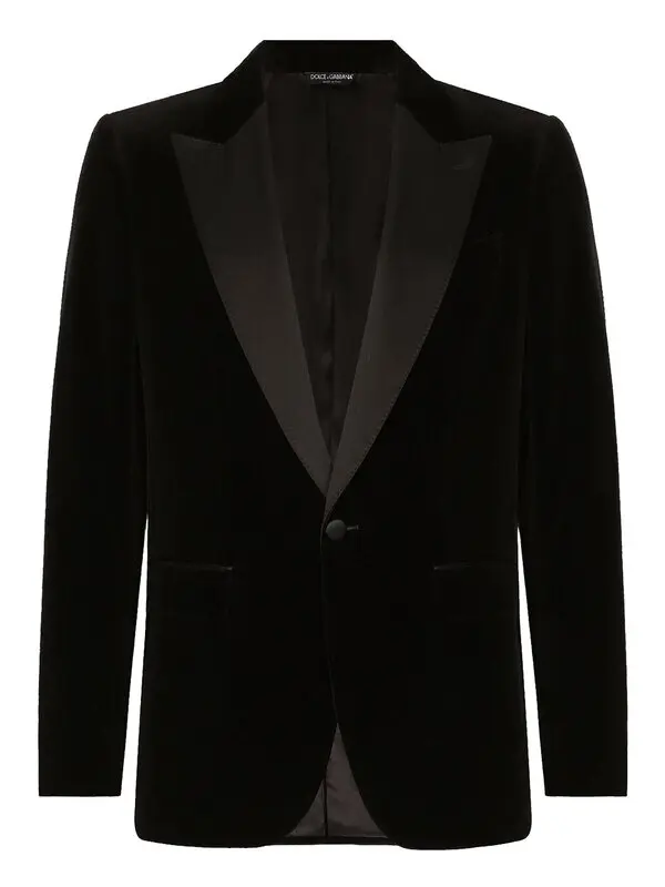 Dolce & Gabbana Tuxedo Velvet Jacket - Black
