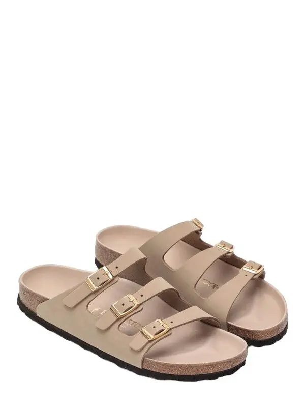 BIRKENSTOCK Slipper With Adjustable Straps - Beige