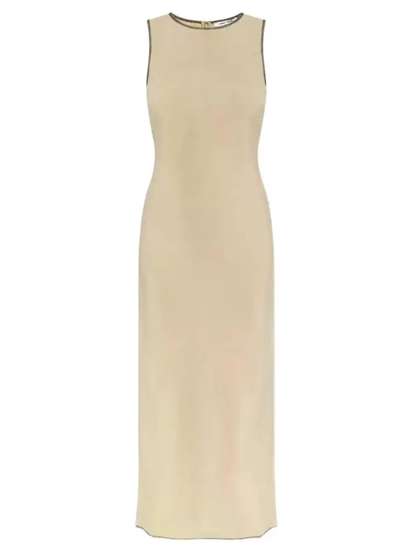SAMSOE SAMSOE Contrast-stitching Maxi Dress - Neutrals
