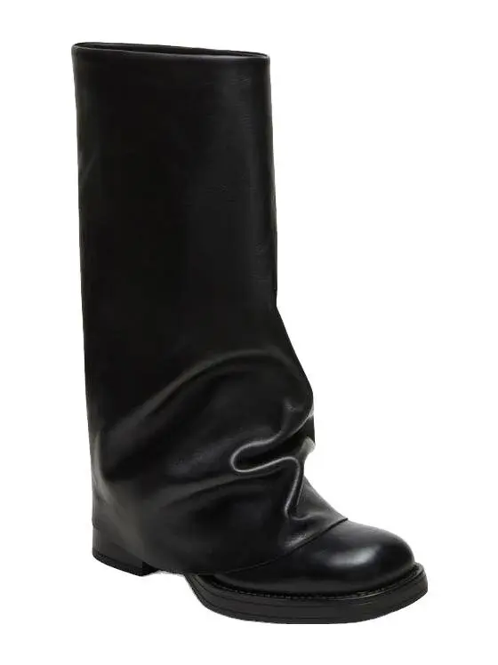 Steve Madden Benton Mid-calf Boots - Black Leather