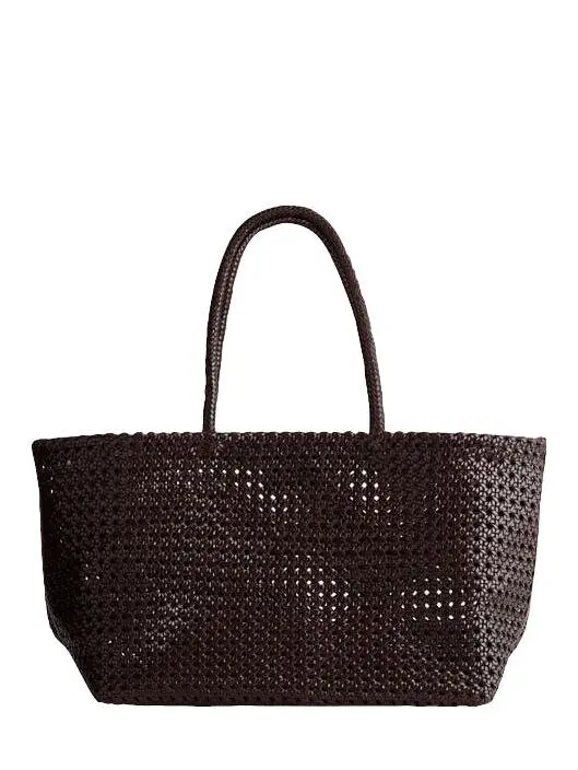 Madewell The Handwoven Cane Tote - Dark Carob