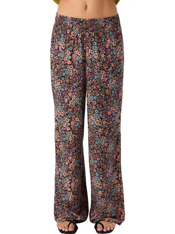 O'Neill Floral Wide Leg Pants - Black