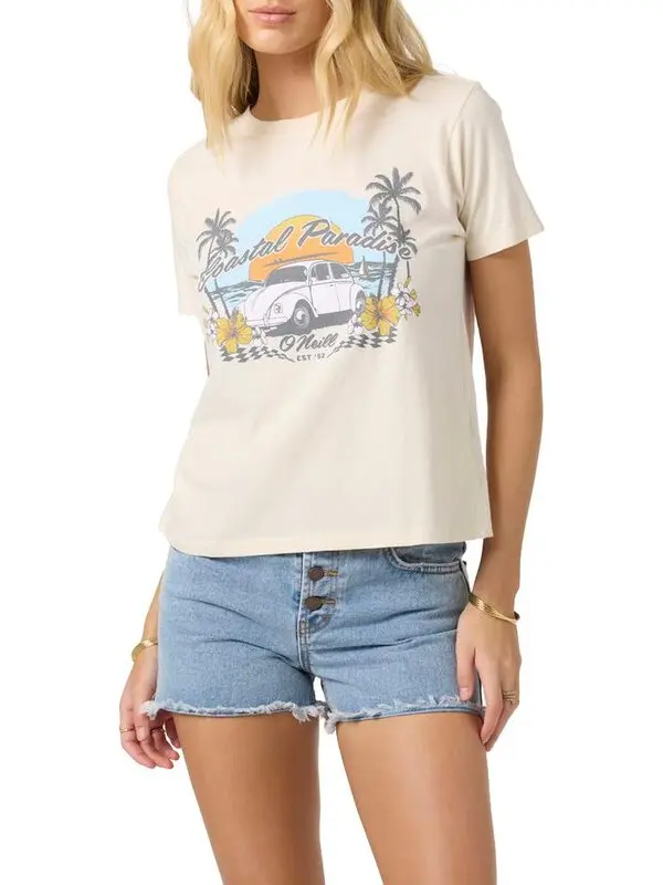 O'Neill Coastal Paradise Cotton Graphic T-shirt - Tapioca
