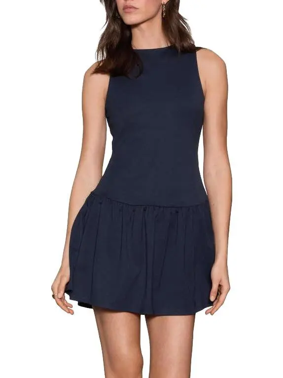 NEXT Drop Hem Sleeveless Jersey Minidress - Blue