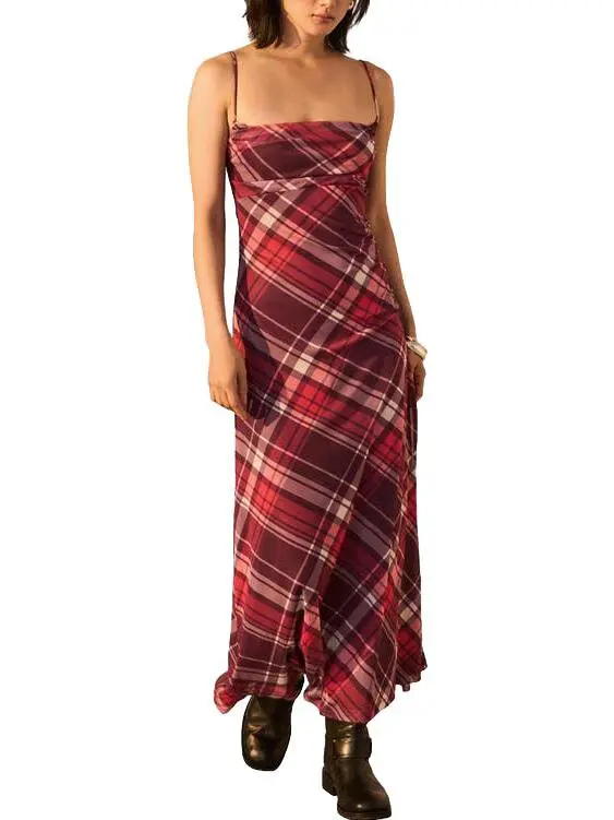 NEXT Mesh Maxi Dress - Red