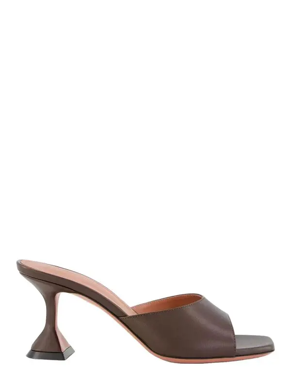 Amina Muaddi Lupita Sculptural-heel Sandals - Brown