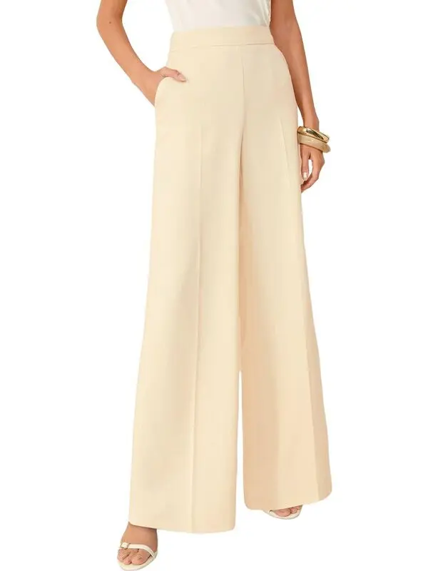 FRIENDS LIKE THESE Wide-leg Trousers - Cream