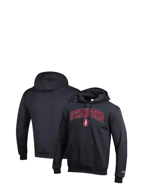 Champion Stanford Cardinal Arch Over Logo Pullover Hoodie - Black