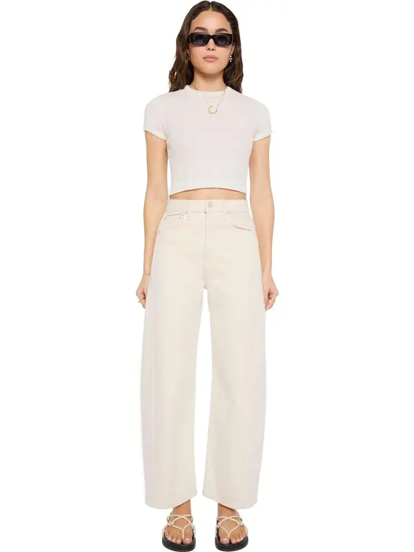 MOTHER The Half-pipe Act Natural Jeans - White
