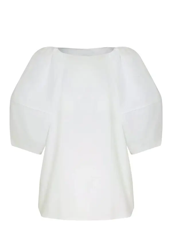 GLORIA COELHO Puff-sleeve Blouse - White