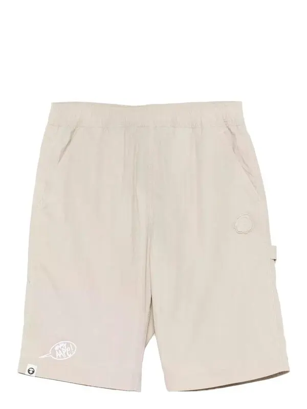 AAPE BY *A BATHING APE® Logo-patch Shorts - Neutrals
