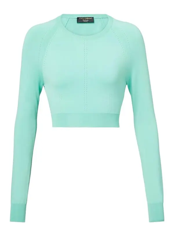 Dolce & Gabbana Cropped Sweater - Green