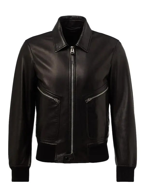 TOM FORD Leather Jacket - Black