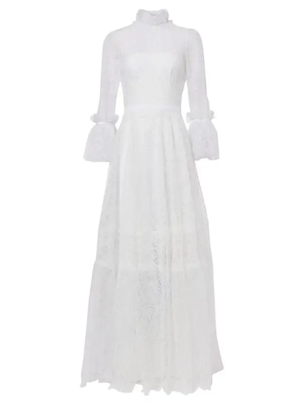 Costarellos Lace Gown - White