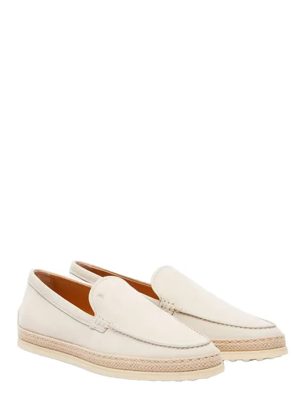 TOD'S Suede Loafers - White
