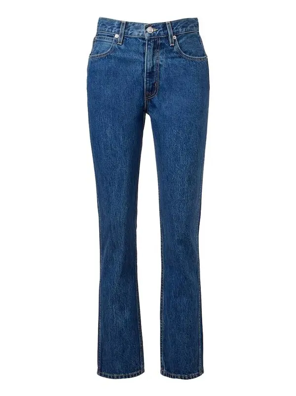 SLVRLAKE Virginia Slim High-rise Straight Jeans - Blue