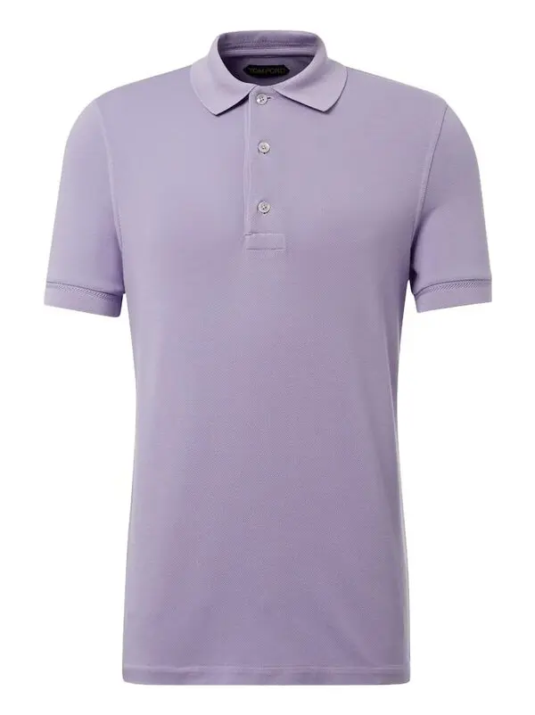 TOM FORD Piqué Polo Shirt - Purple