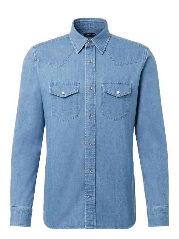 TOM FORD Denim Shirt - Blue