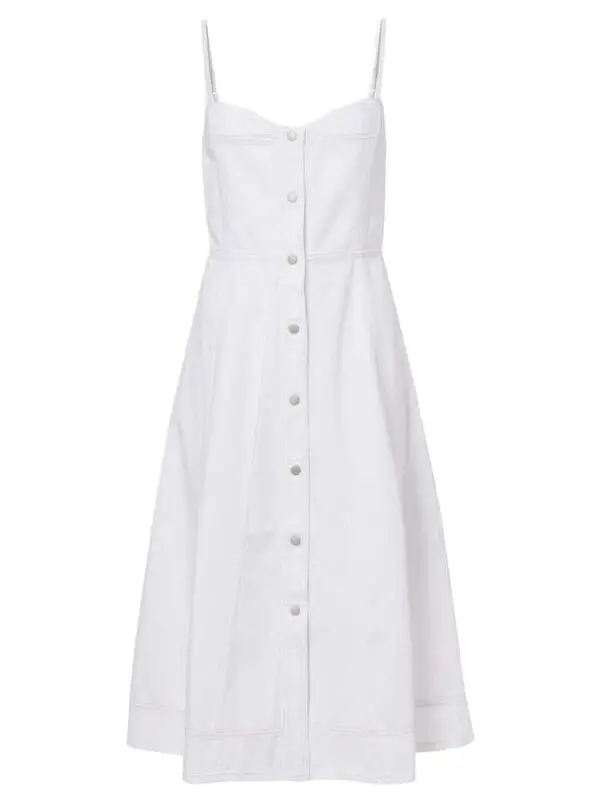 Ag Saint Raphael Denim Midi Dress - White