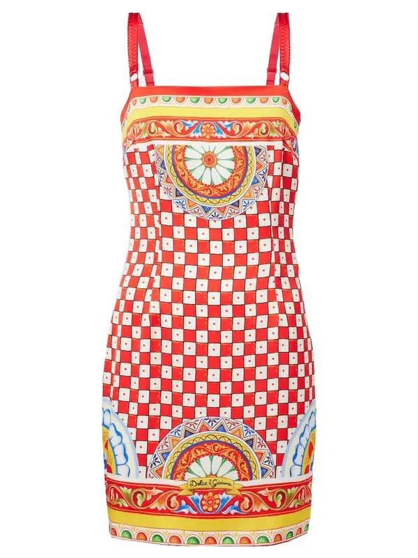 Dolce & Gabbana Taormina Printed Silk-blend Minidress - Multicoloured