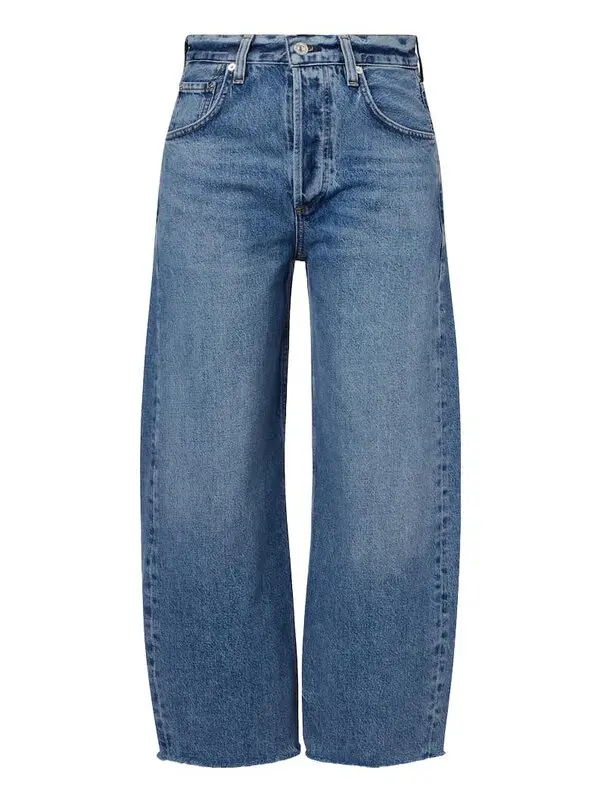 Citizens Of Humanity Ayla Cropped Wide-leg Jeans - Blue