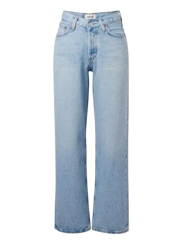 AGOLDE V-waist High-rise Wide-leg Jeans - Blue