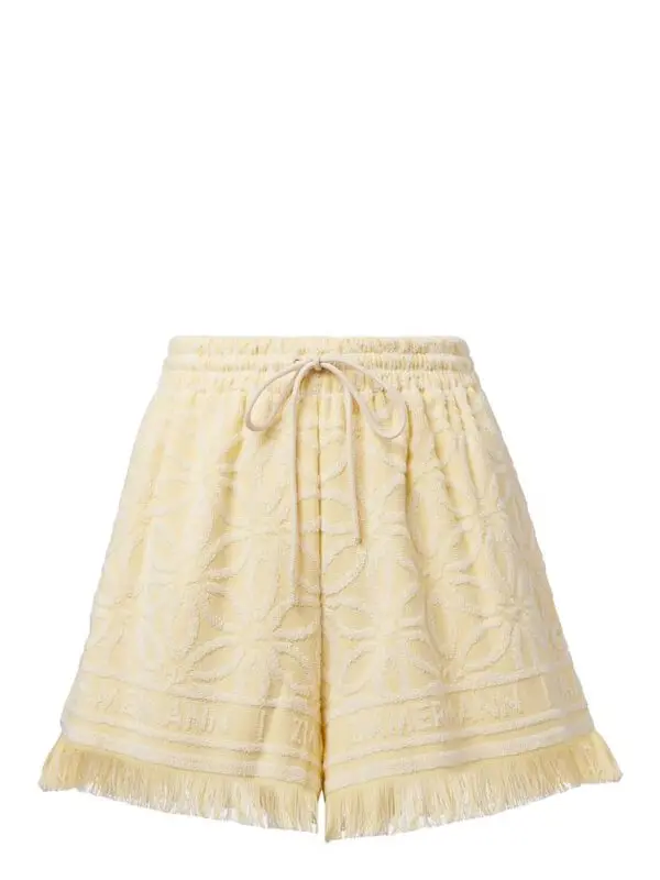Zimmermann Coco Cotton Terry Shorts - Yellow