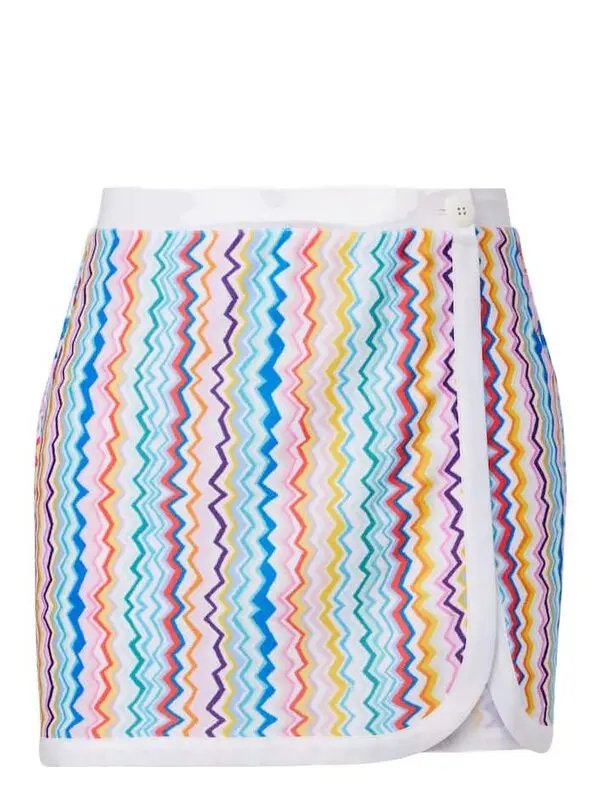 Missoni Zigzag Printed Terry Jersey Miniskirt - Multicoloured