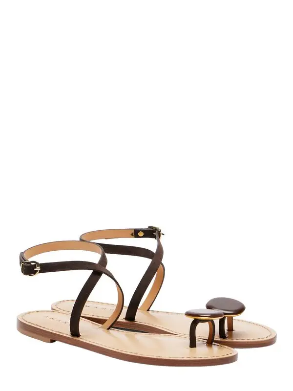 AMANU Kigali Suede Sandals - Brown