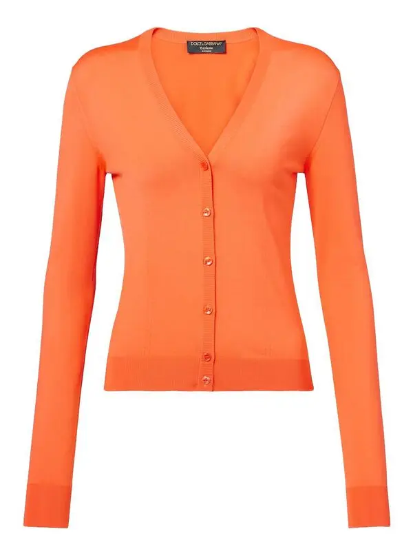 Dolce & Gabbana V-neck Cardigan - Orange
