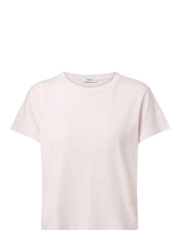 AGOLDE Adine Shrunken Cotton Jersey T-shirt - Pink