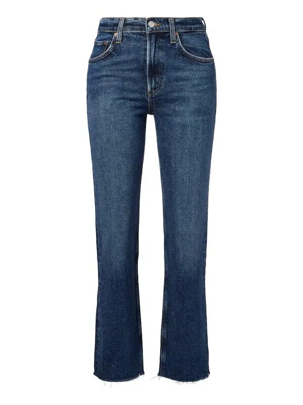 AGOLDE Valen Mid-rise Straight Jeans - Blue
