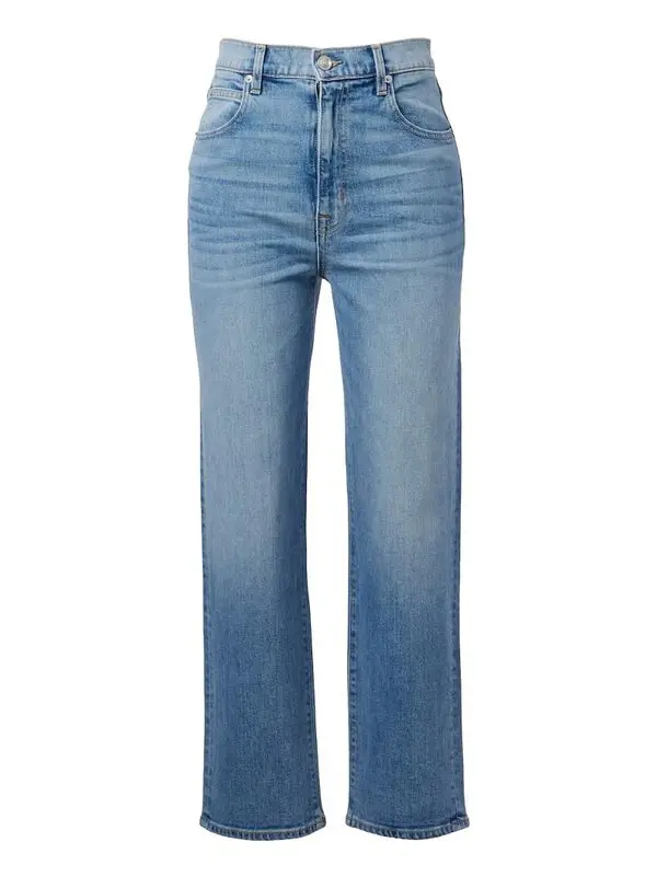 SLVRLAKE London Cropped High-rise Straight Jeans - Blue