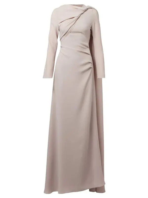 MARMAR HALIM Draped Silk Gown - Beige