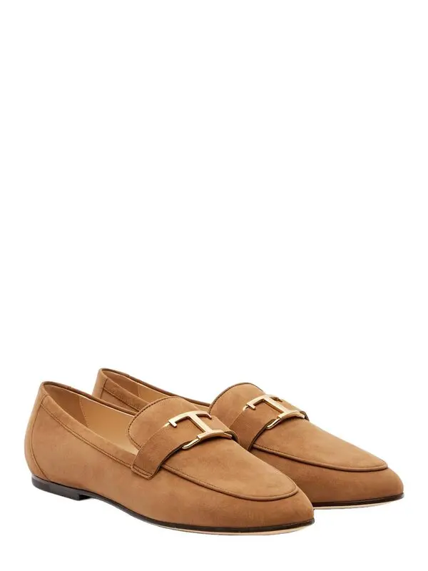TOD'S T Timeless Suede Loafers - Brown
