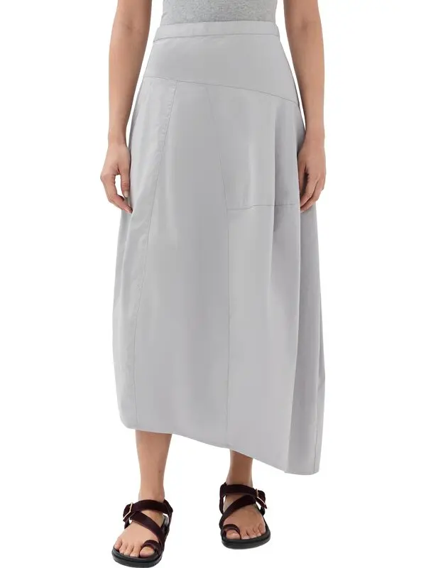 Tibi Garment Dyed Asymmetrical Balloon Skirt - Grey
