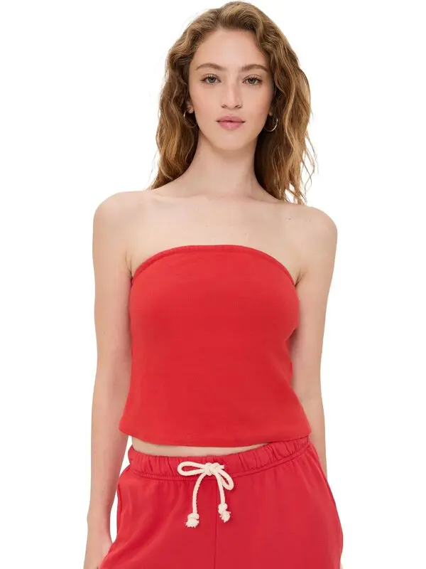 PERFECTWHITETEE Talula Blondie Tube Top - Poppy Red
