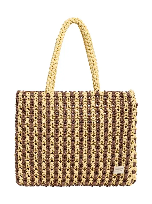LOEFFLER RANDALL Celia Knotted Tote - Brown/butter