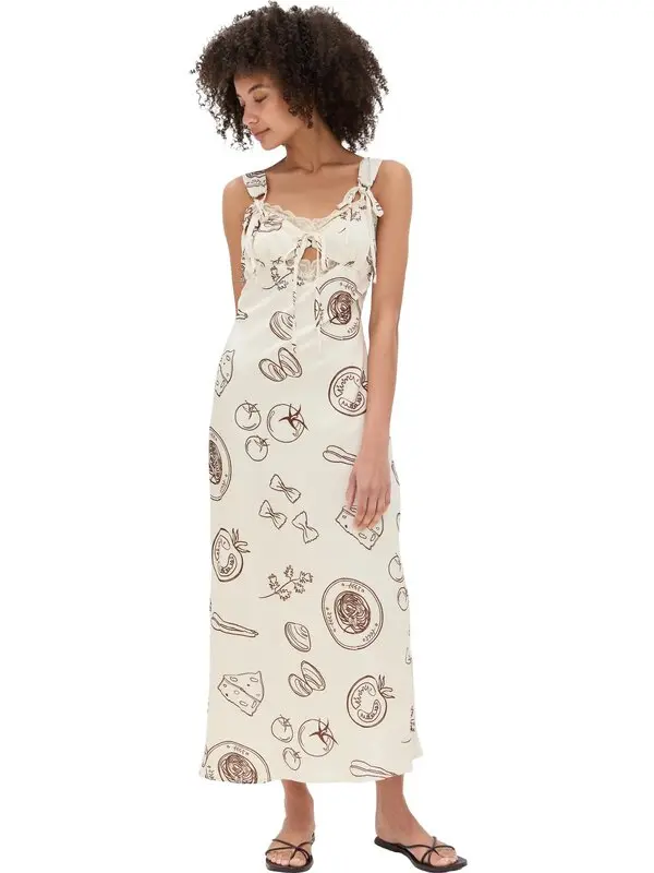 BAILEY ROSE Printed Midi Dress - Cream