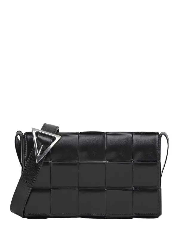 Bottega Veneta Intreccio Leather Cassette Bag - Black