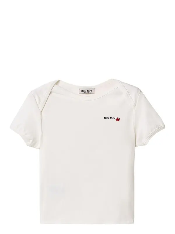 Miu Miu Envelope Short-sleeve T-shirt - Bianco