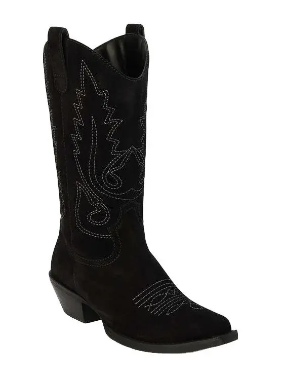 Matisse Gaucho Western Boot - Black Suede