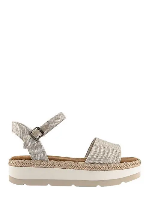 Toms Ronan Woven Platform Sandals - Natural Yarn Undyed