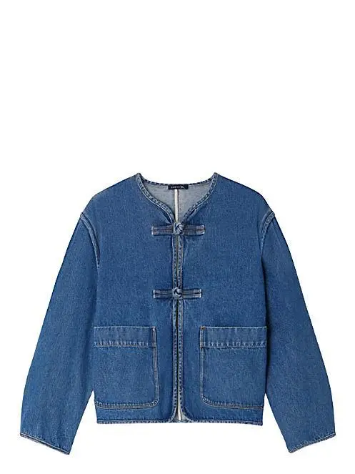 Soeur Agatha Boxy-fit Denim Jacket - Bleu