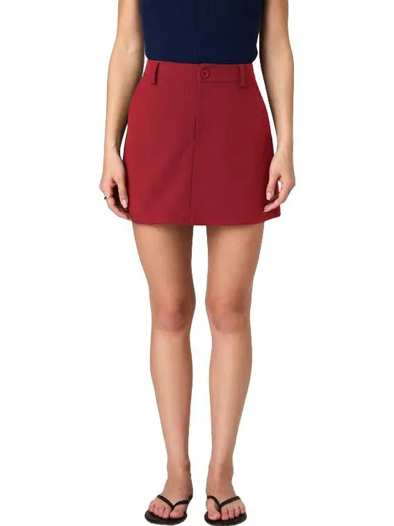 French Connection Azra Twill Miniskirt - Brick Red