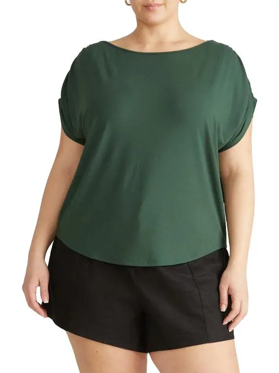 Universal Standard Helena Divine Jersey Top - Conifer