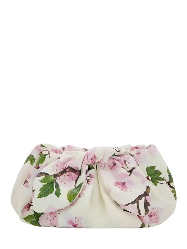 Oscar De La Renta Floral-print Clutch - Neutrals