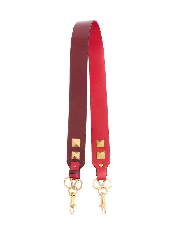 Valentino Garavani Rockstud Reversible Leather Strap - Red
